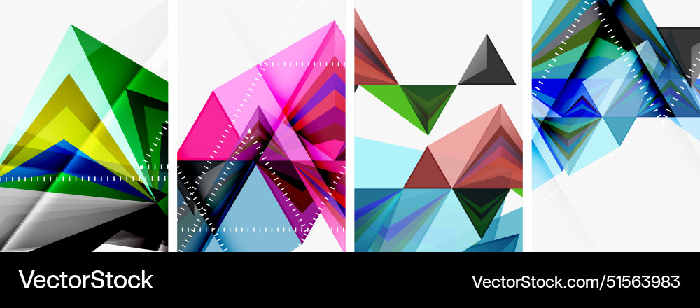 Triangle blend geometric concept poster designs Vector Image