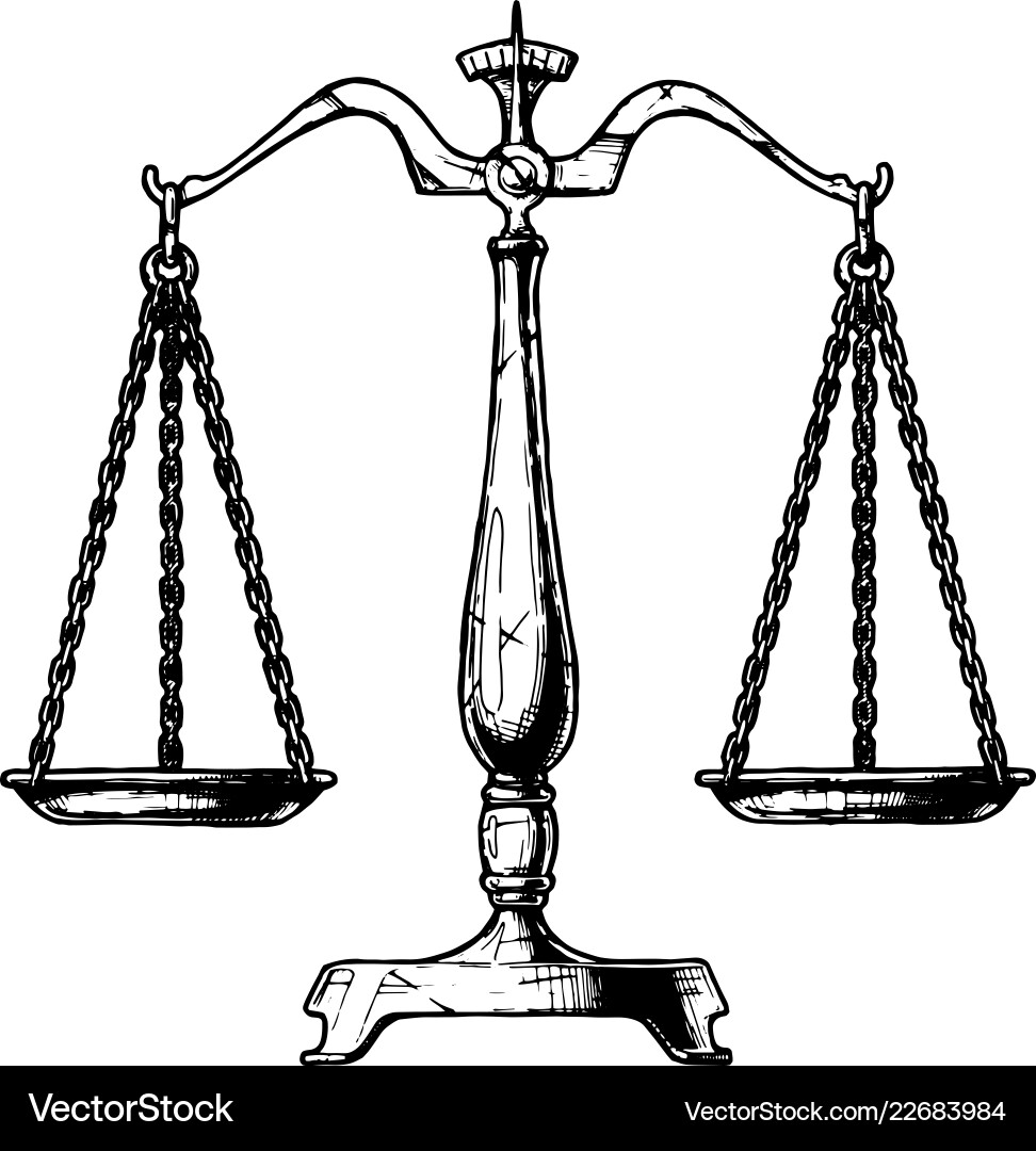 Balance scale Royalty Free Vector Image - VectorStock