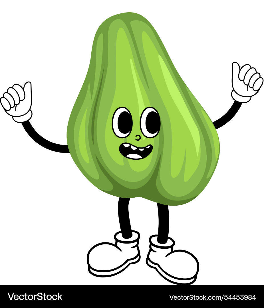 Cartoon - labu siam vegetable symbol Royalty Free Vector