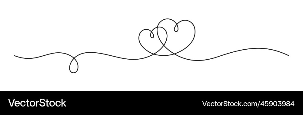 Continuous Heart Line Art Royalty Free Vector Image