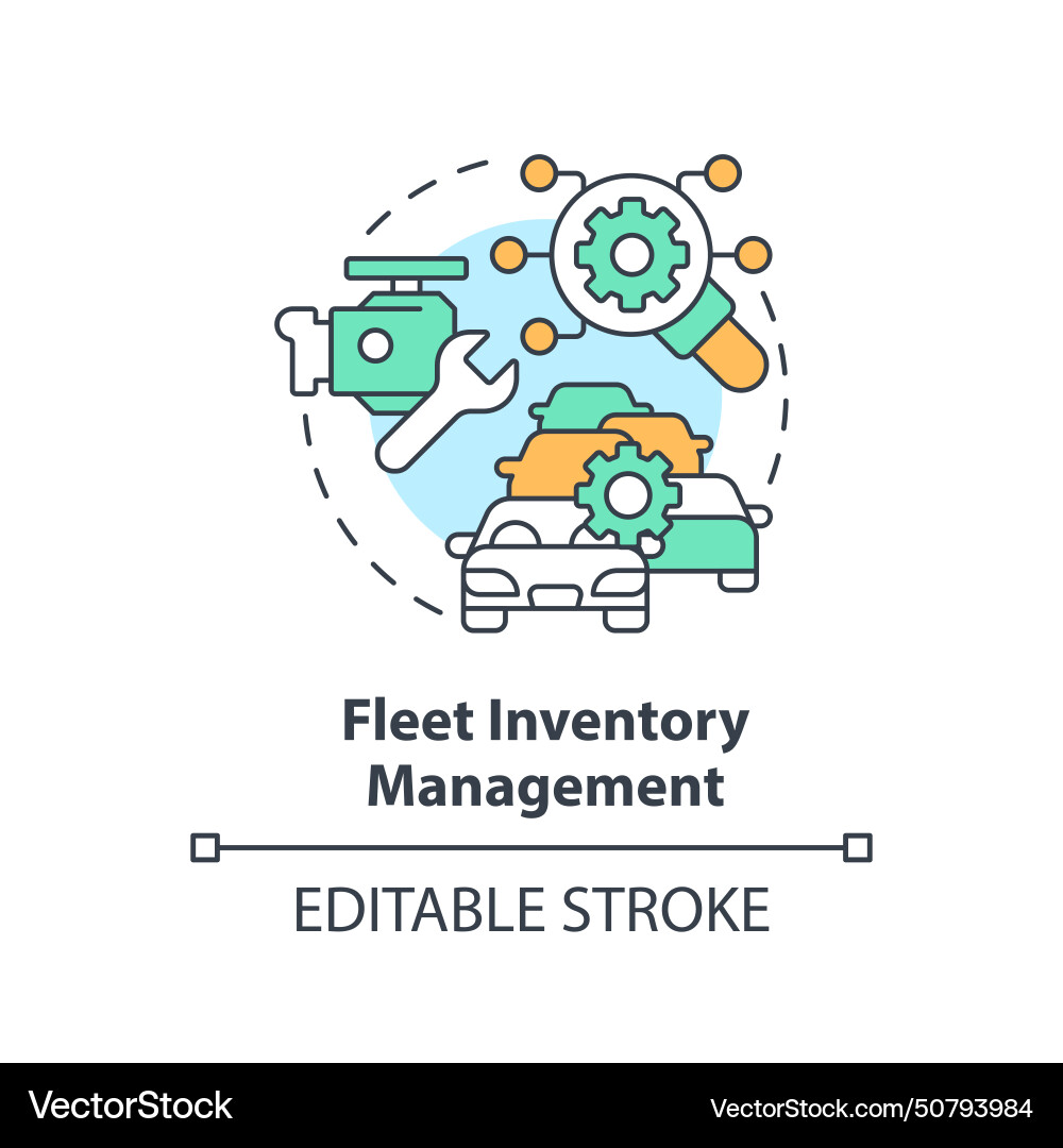 Fleet inventory management multi color concept Vector Image