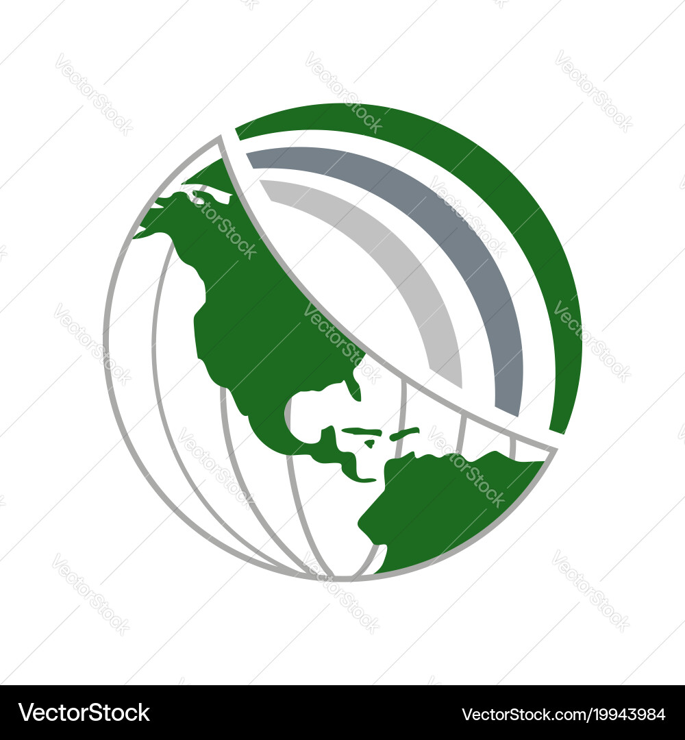 Green world global network Royalty Free Vector Image