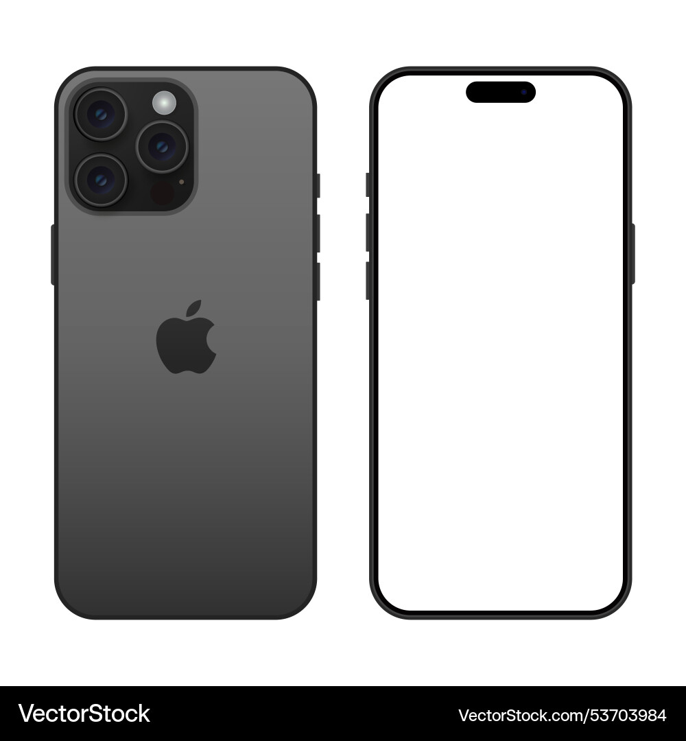 Iphone 16 pro black titanium Royalty Free Vector Image