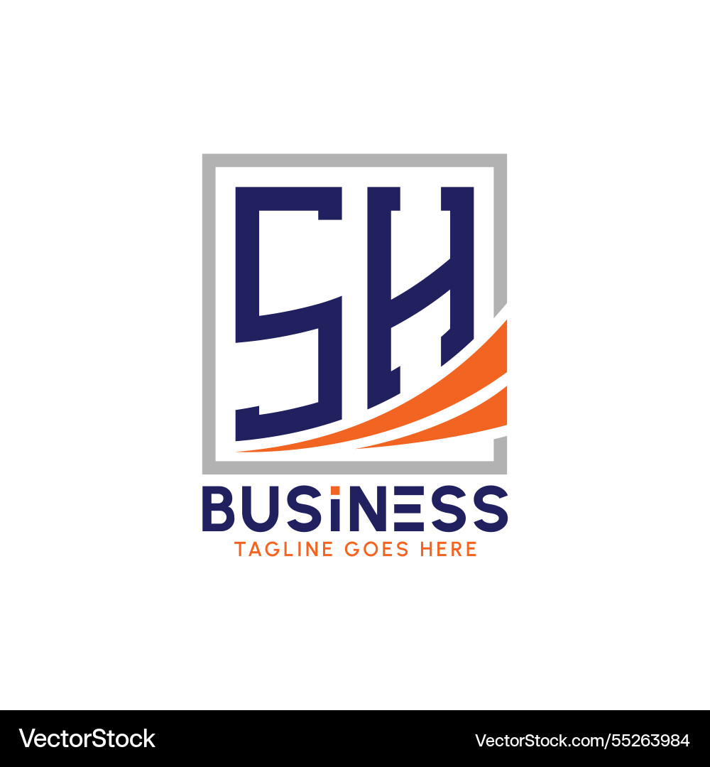 Letter sh business logo modern Royalty Free Vector Image