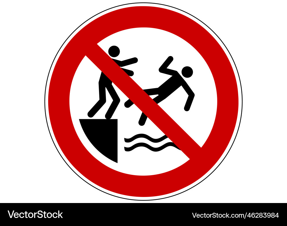 No pushing Royalty Free Vector Image - VectorStock