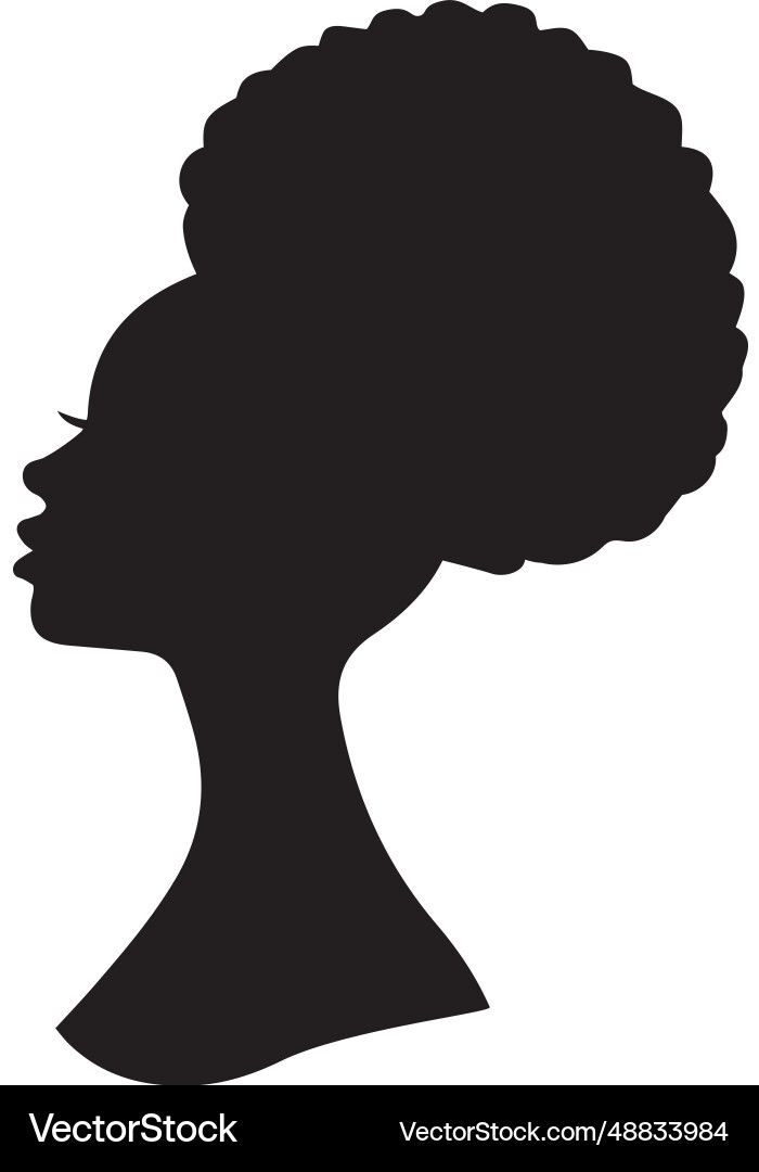 Woman head silhouette Royalty Free Vector Image