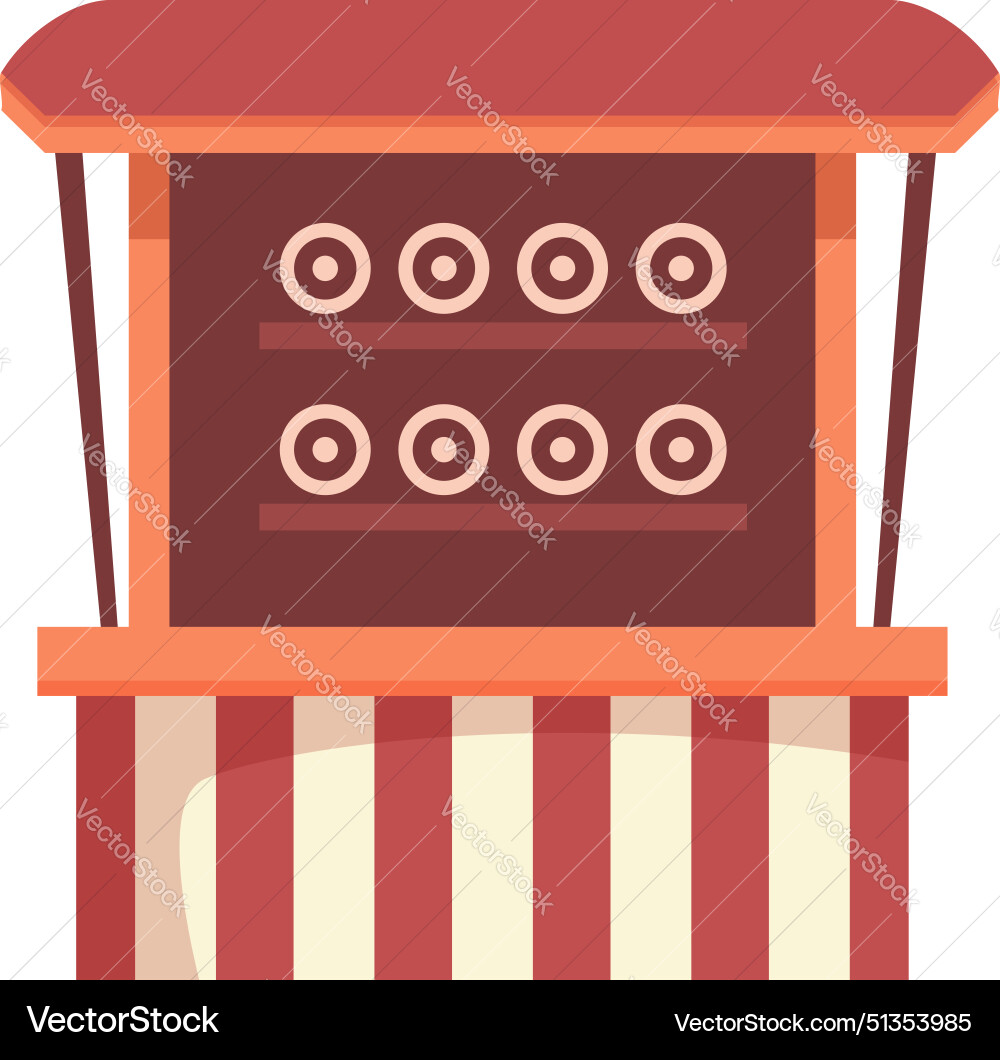 Cartoon vintage theater ticket booth Royalty Free Vector
