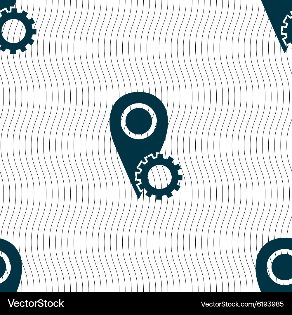 Map pointer setting icon sign seamless pattern – Royalty-Free Vector ...