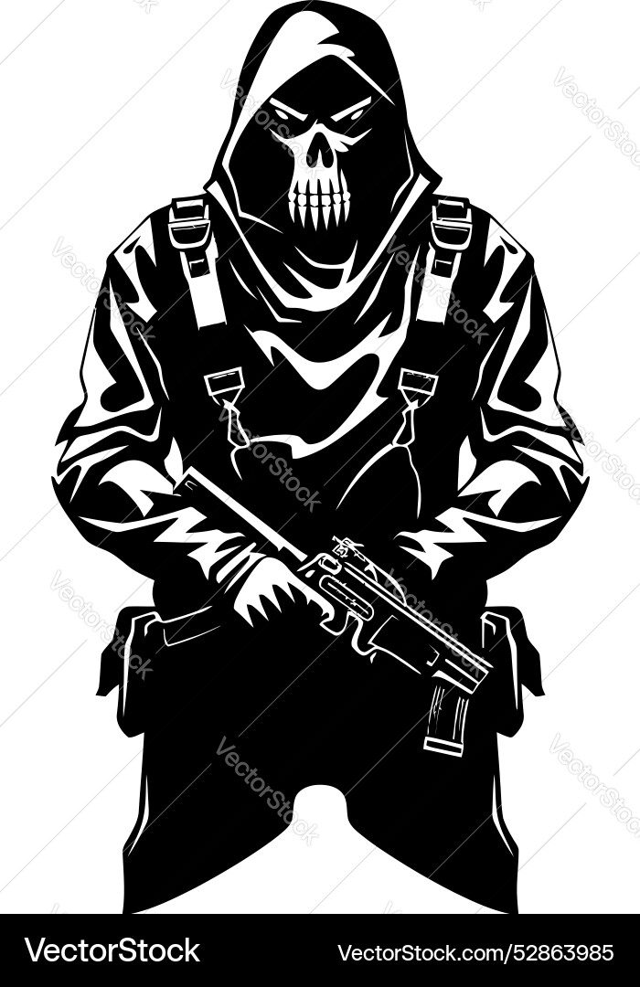 Shadows soul slayer combat reaper logo grim Vector Image