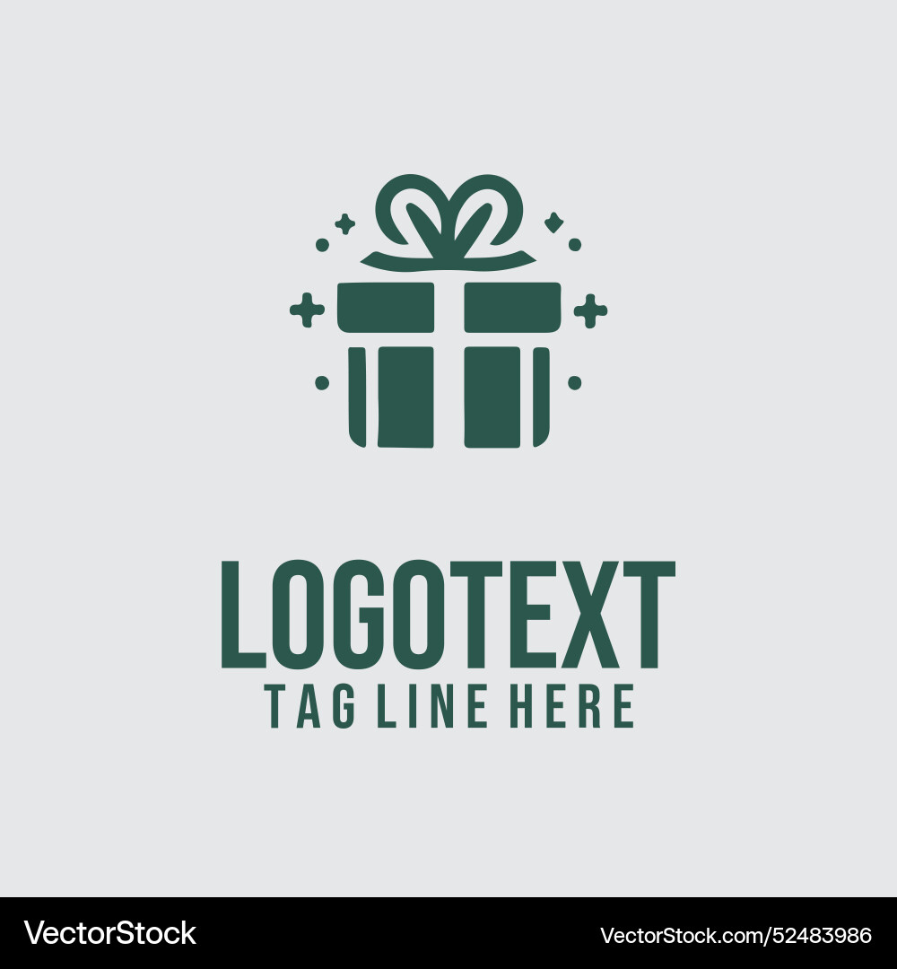 Gift box logo Royalty Free Vector Image - VectorStock