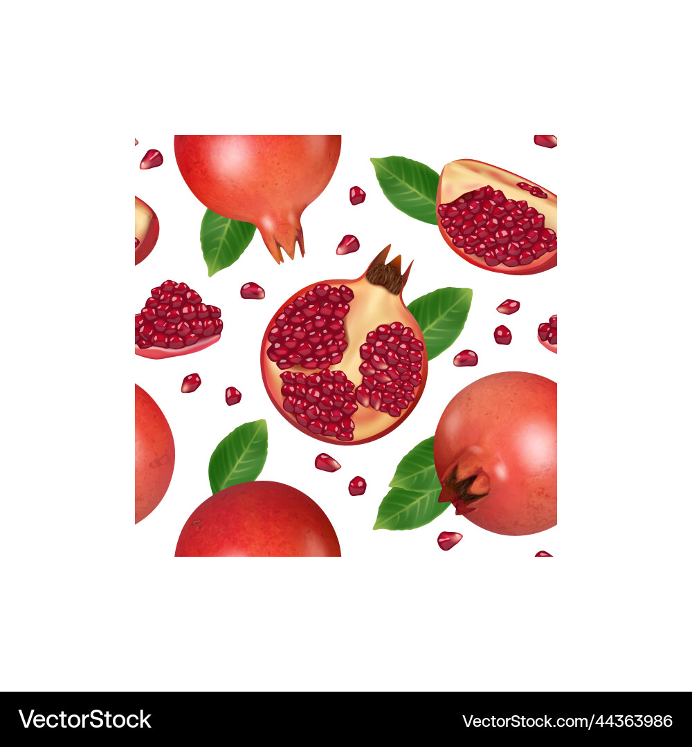 Pomegranate pattern fruits Royalty Free Vector Image