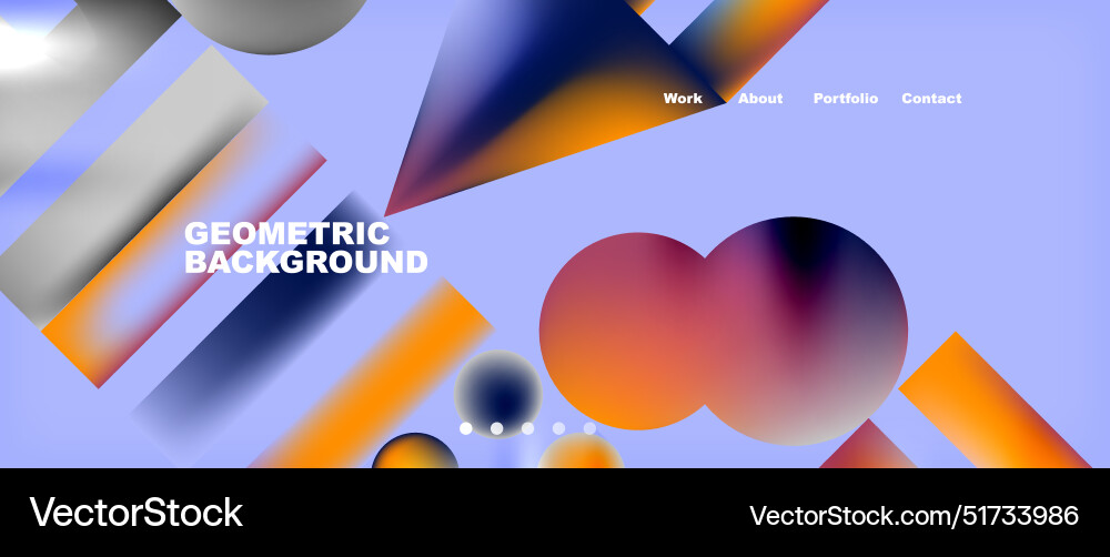 Various colorful geometric shapes abstract web Vector Image