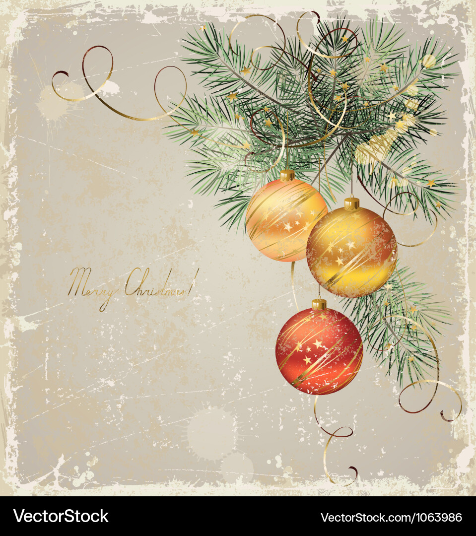 Vintage christmas Royalty Free Vector Image - VectorStock