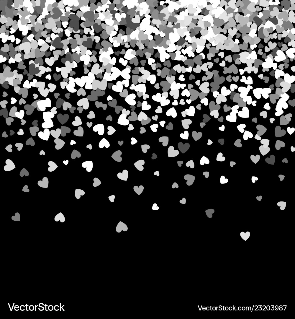 Background of random falling hearts Royalty Free Vector