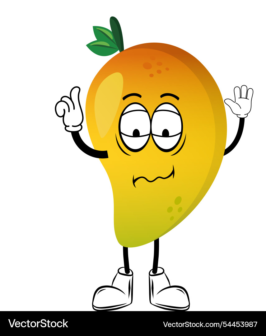 Cartoon - mango Royalty Free Vector Image - VectorStock