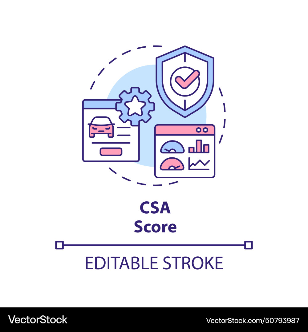 Csa score multi color concept icon Royalty Free Vector Image