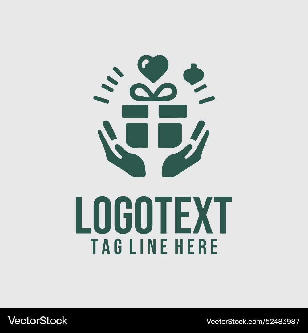 Gift box logo Royalty Free Vector Image - VectorStock