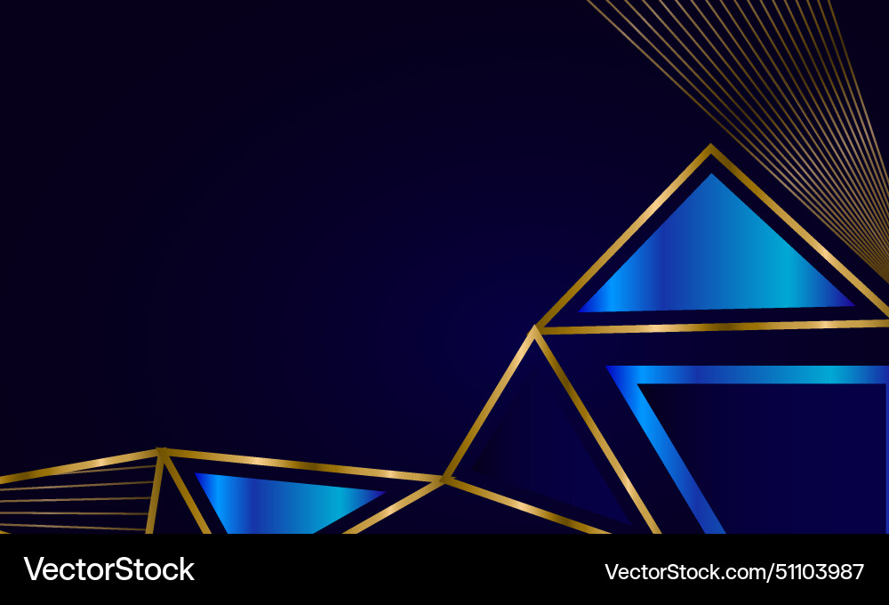 Gradient blue triangle modern abstract design Vector Image