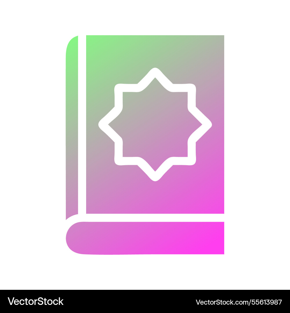 Islamic holy book quran icon symbol Royalty Free Vector