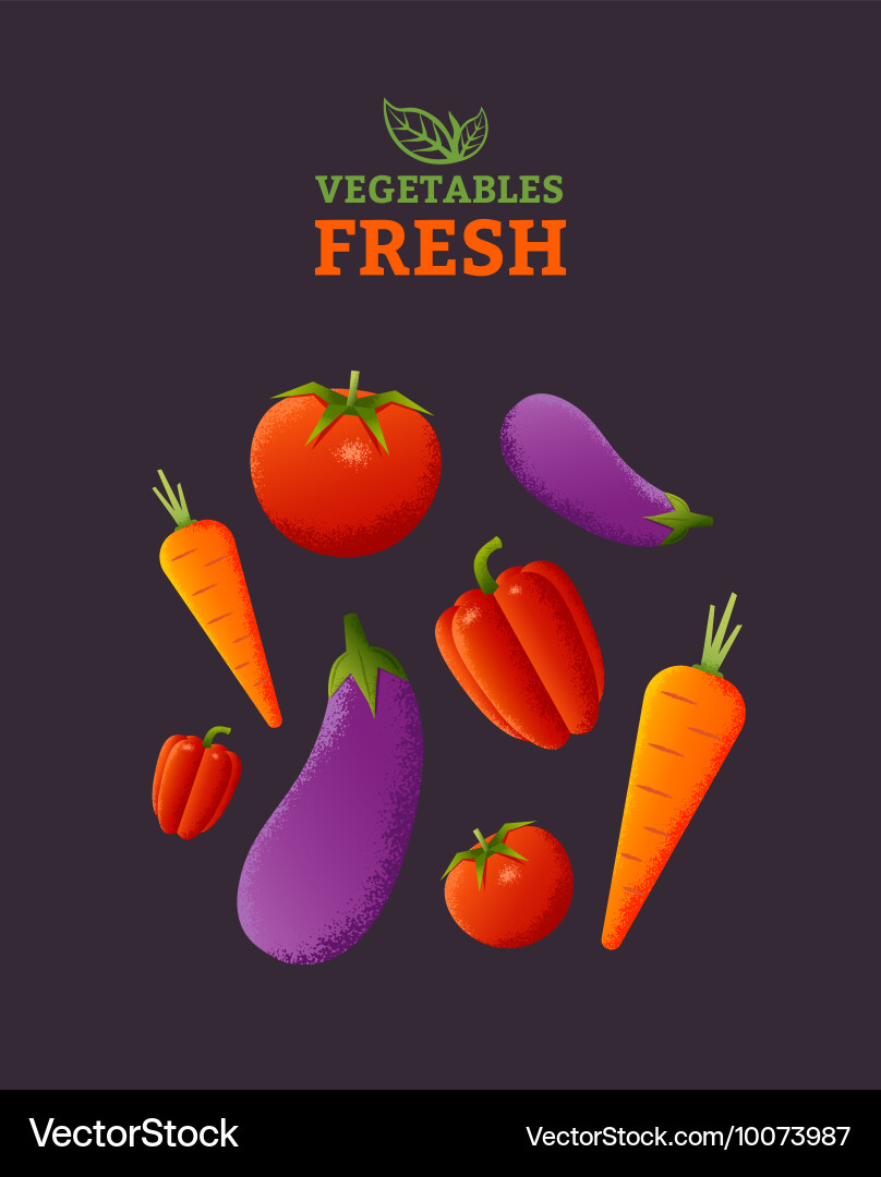 Vegetables fresh Royalty Free Vector Image - VectorStock