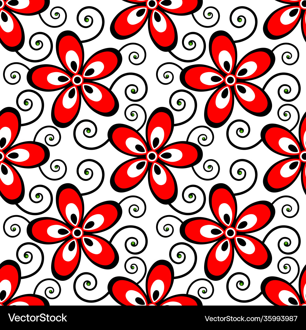 Wallpaper with a stylized flower Royalty Free Vector Image