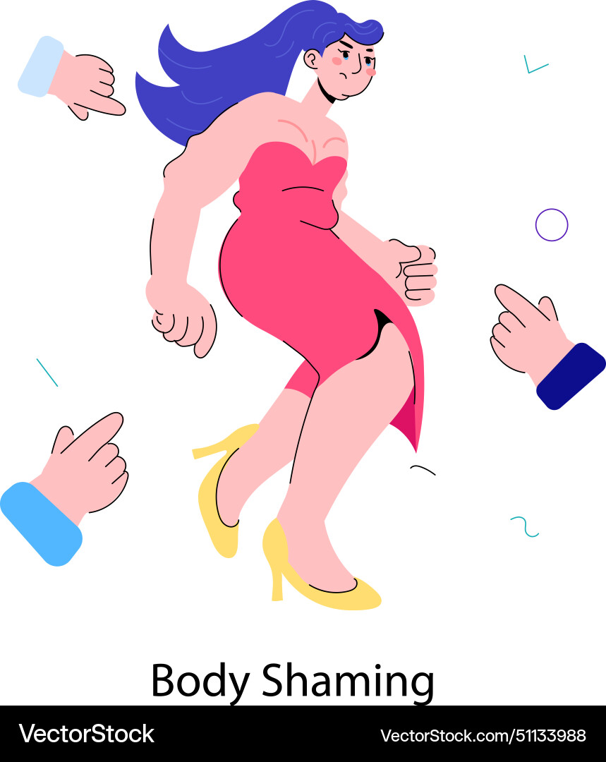 Body shaming Royalty Free Vector Image - VectorStock