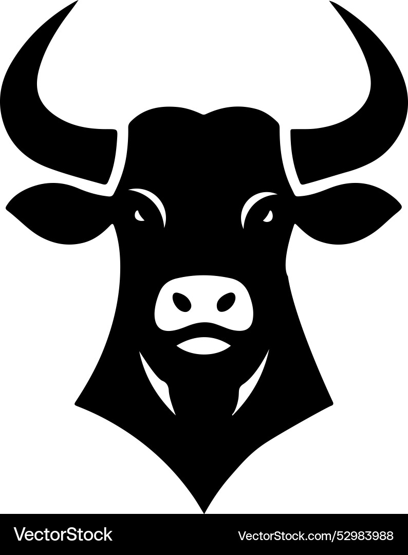 Bull head image (52983988) – Royalty-Free Vector | VectorStock