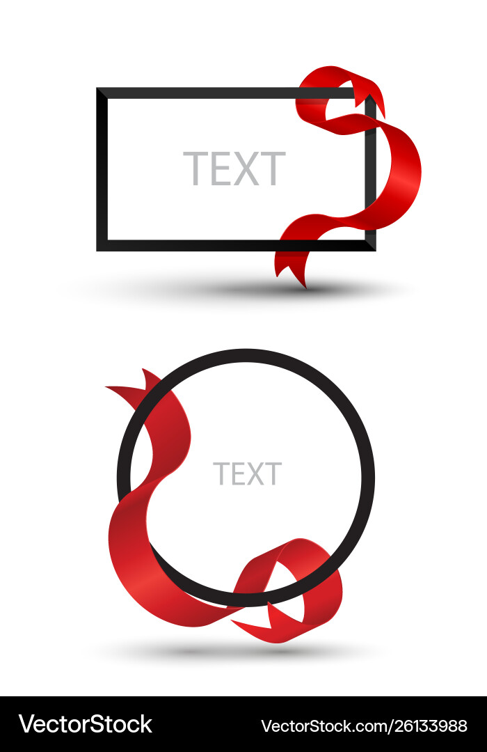 Frame banner with ribbon Royalty Free Vector Image