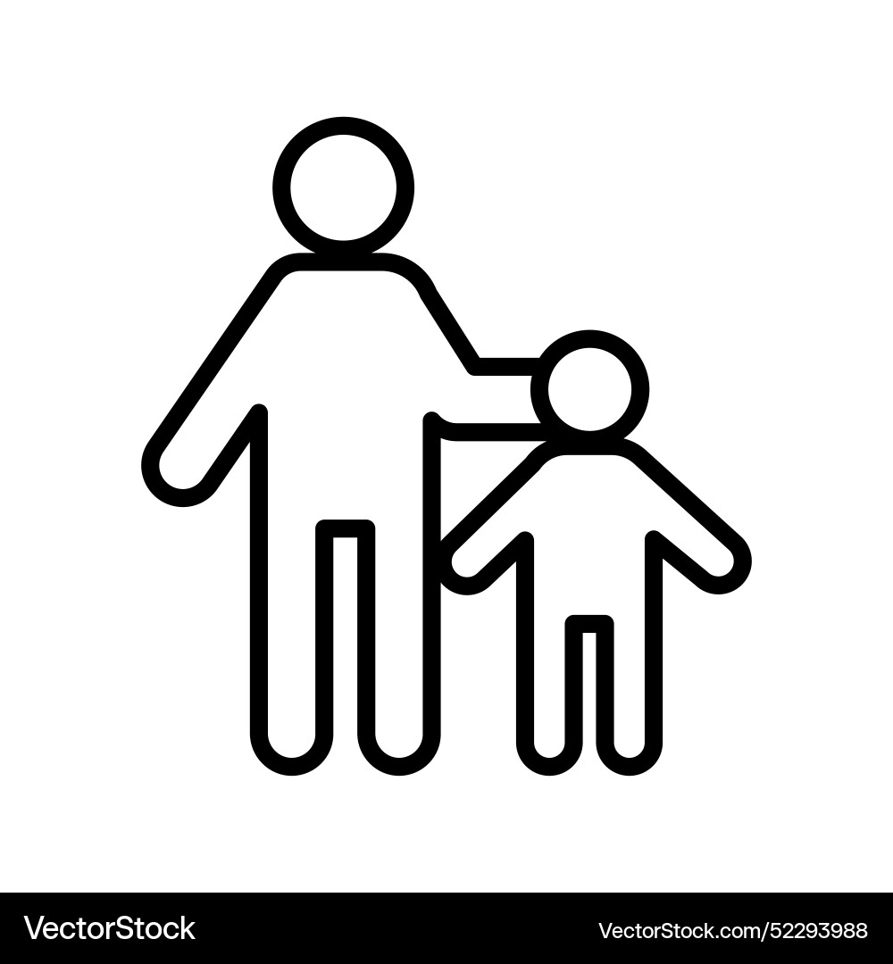 Guardian icon linear logo mark in black and white Vector Image