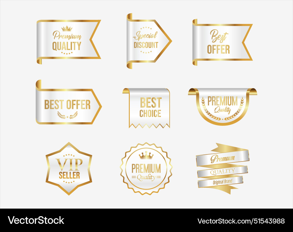 Luxury Collection Of Discount Stickers Royalty Free Vector