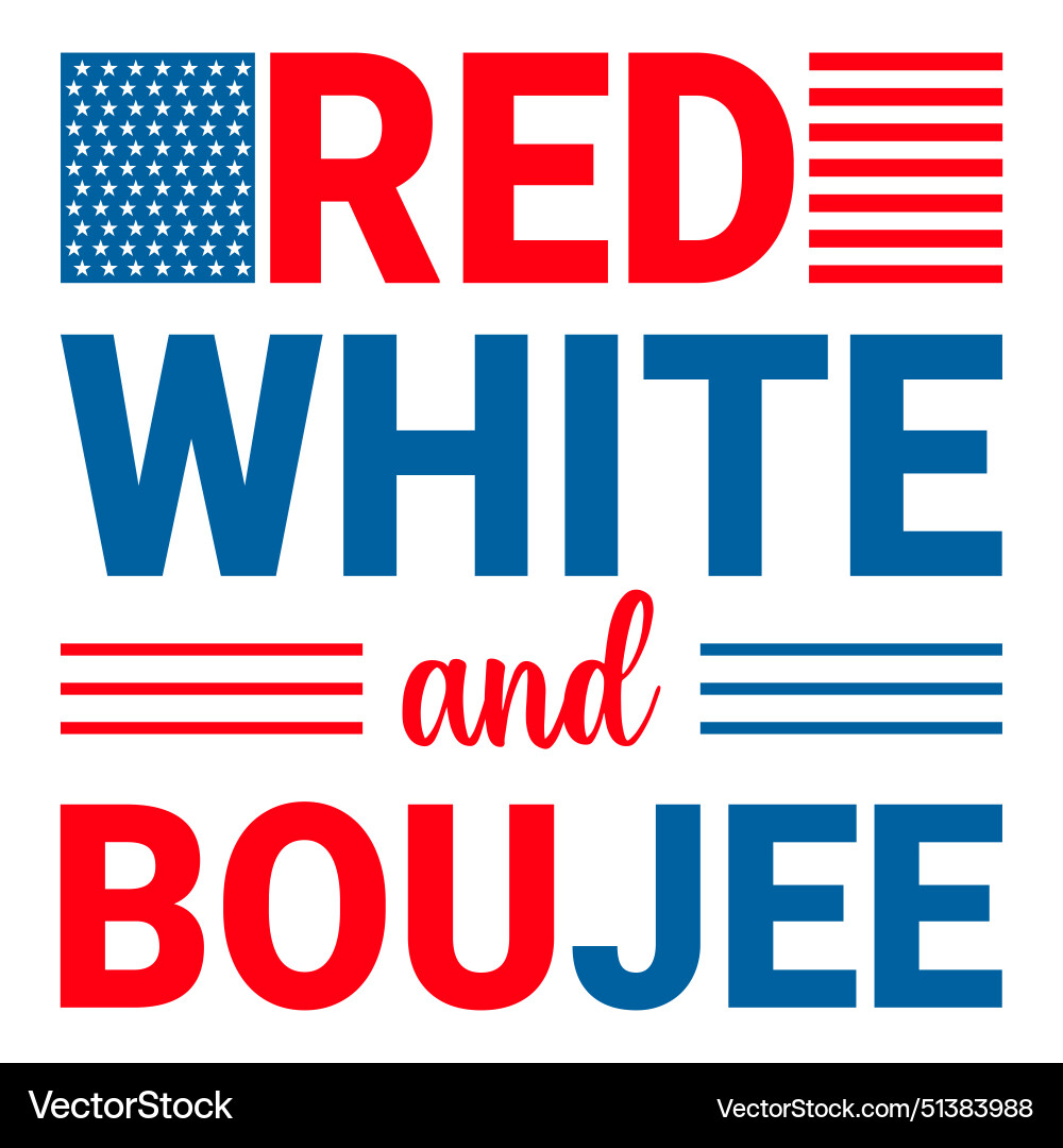 Red-white-and-boujee-t-shirt-design-51 Royalty Free Vector