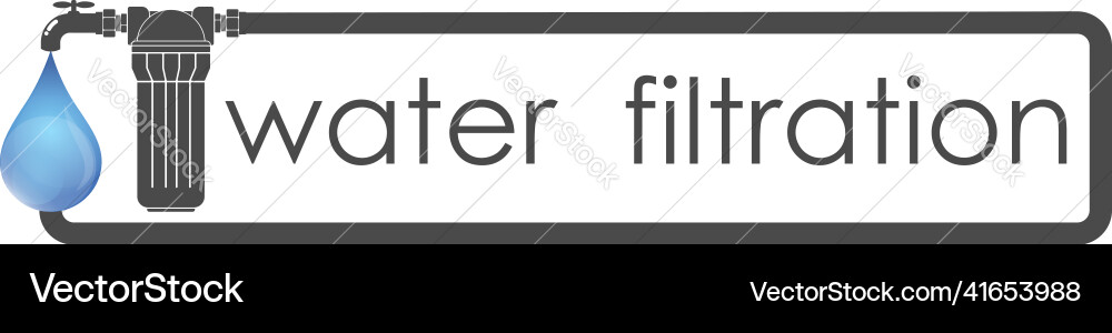 Water drop and filter symbol Royalty Free Vector Image