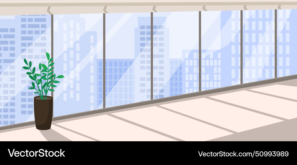 An of a room with view Royalty Free Vector Image
