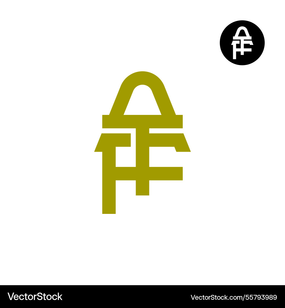 Atf logo letter monogram design Royalty Free Vector Image