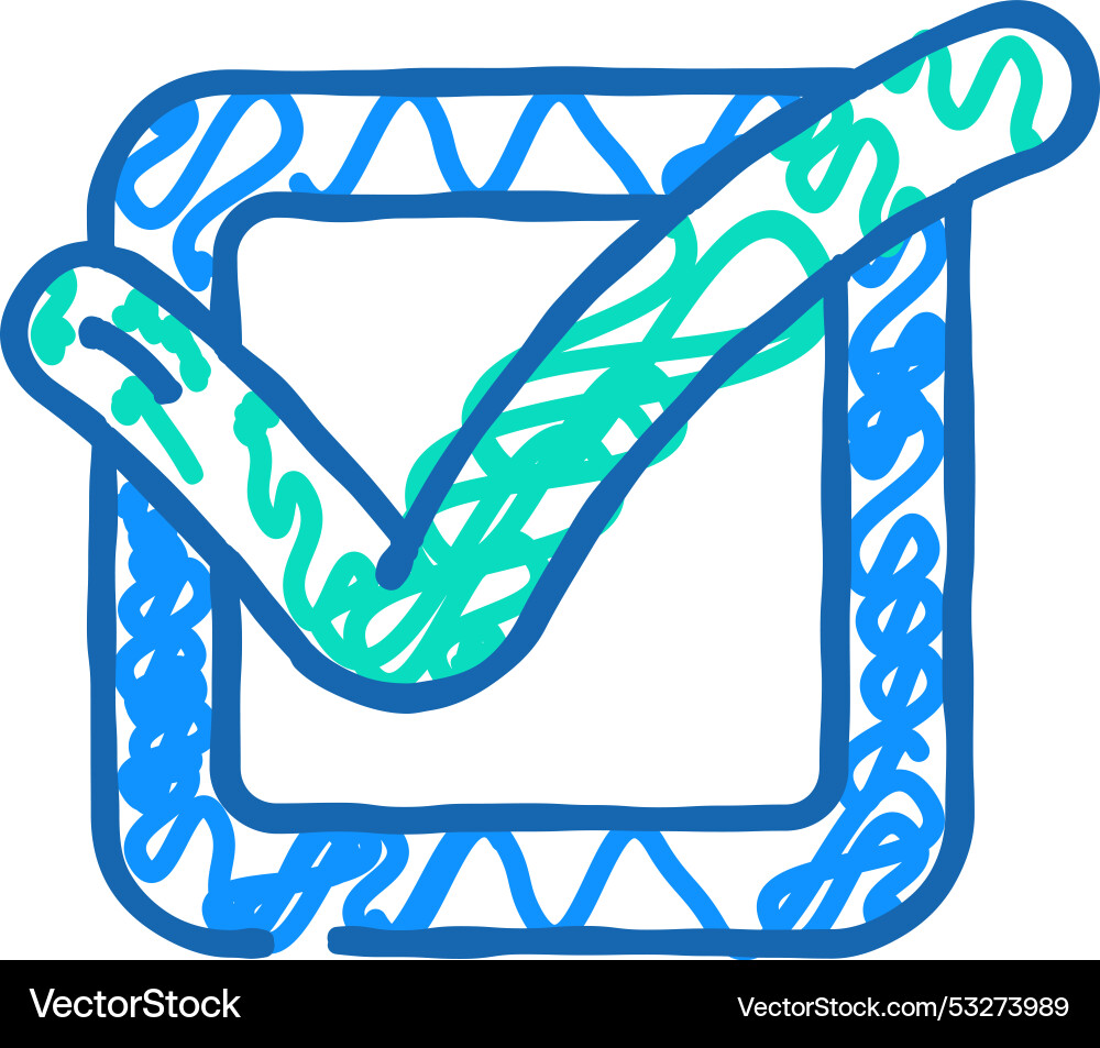 Check file icon doodle Royalty Free Vector Image