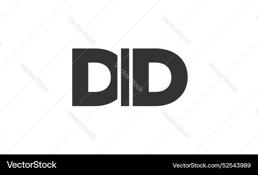 Did logo design template with strong and modern Vector Image