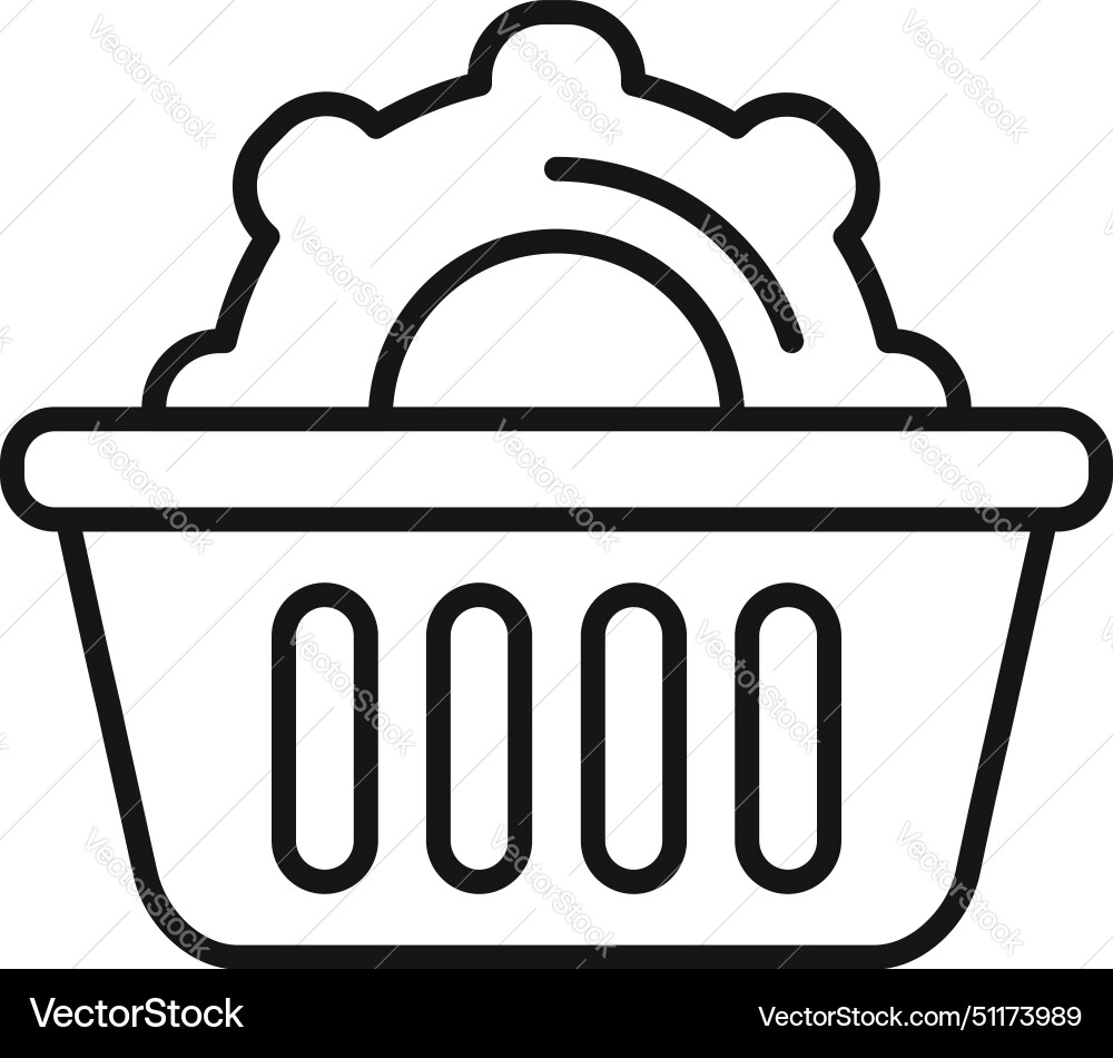 Online shopping support icon outline shop Vector Image