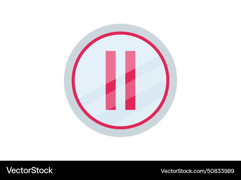 Play button social media flat sticker design Vector Image