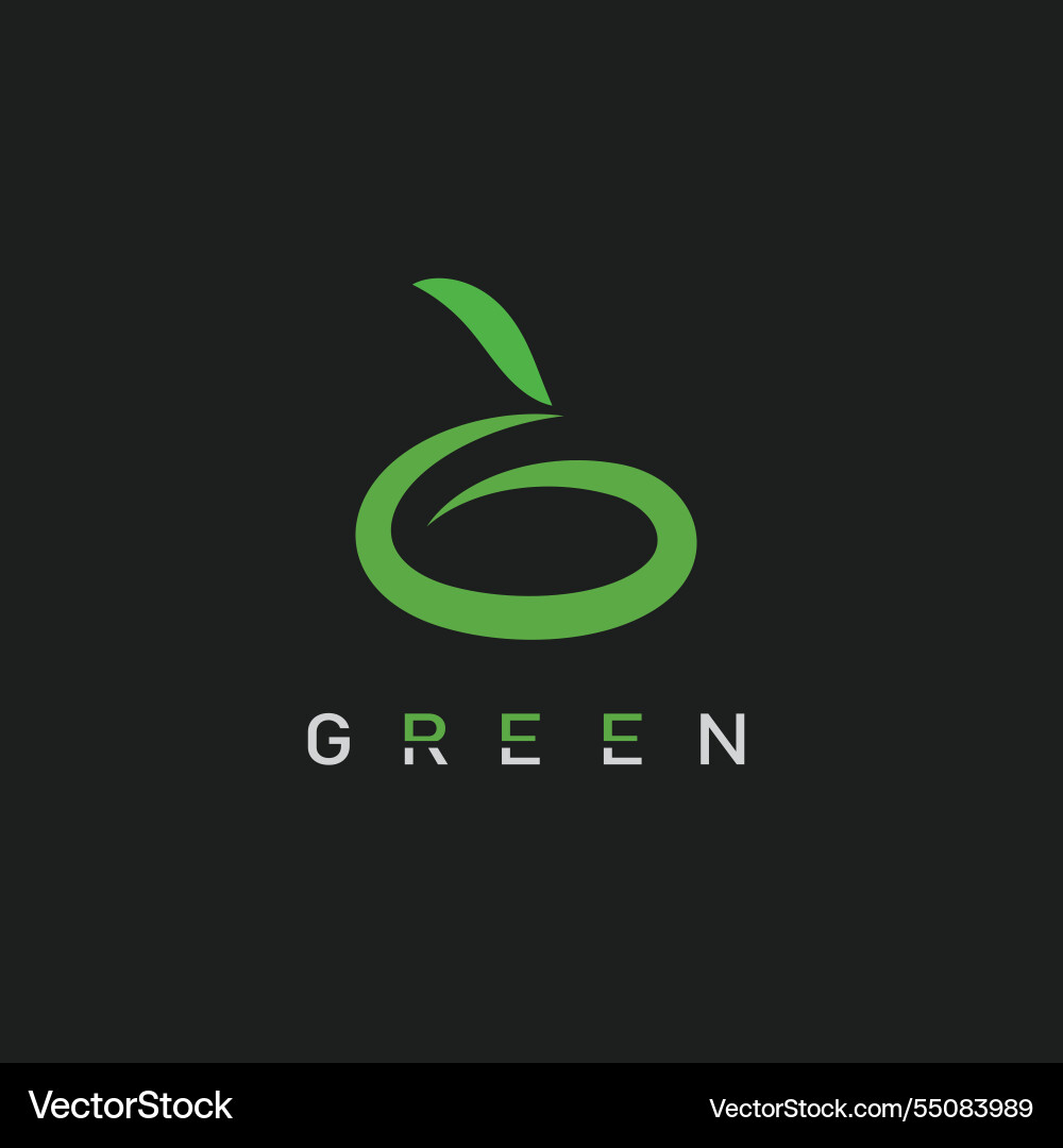 Simple g letter plant icon logo botanical Vector Image
