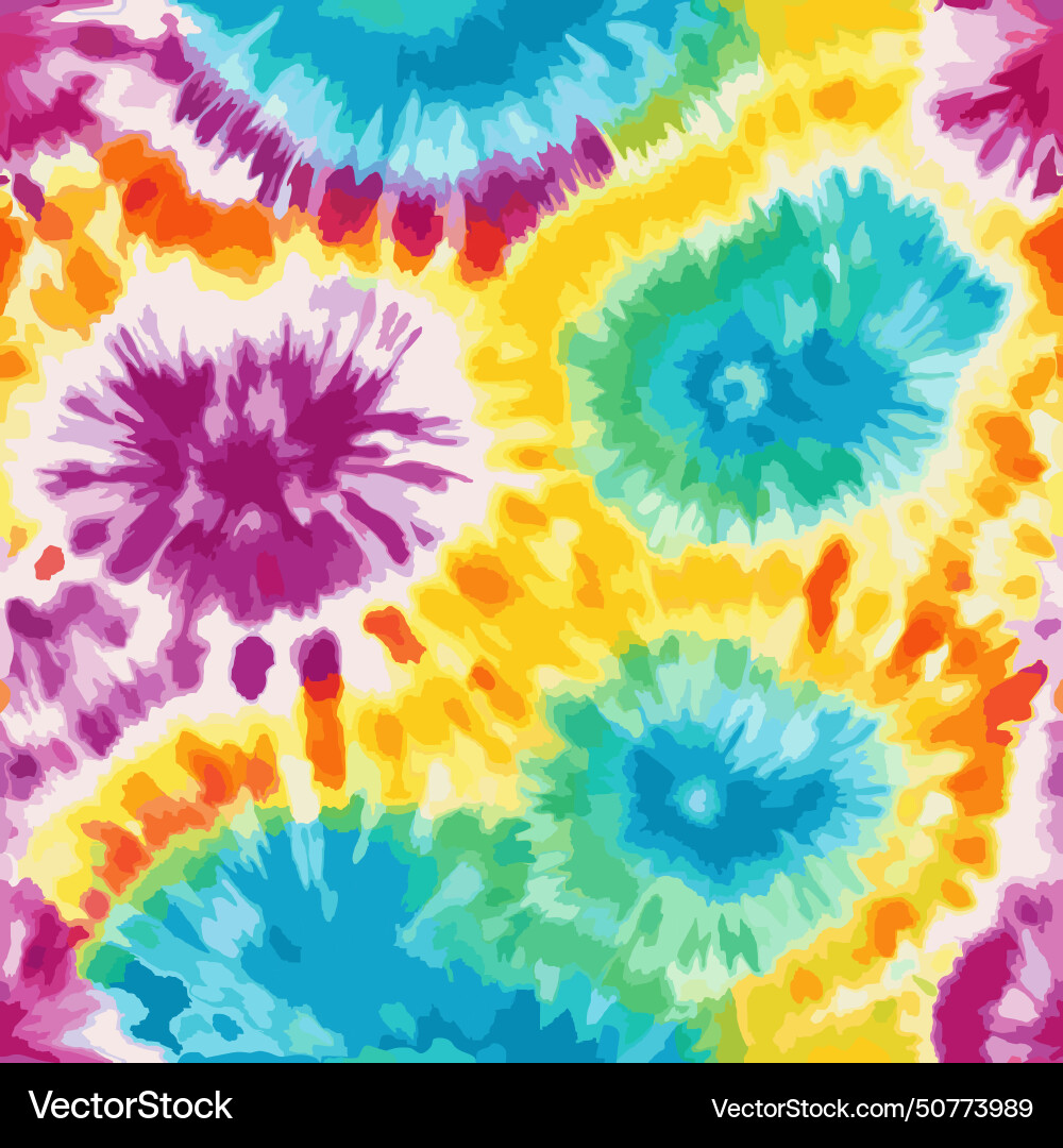 Tie dye bright seamless pattern Royalty Free Vector Image