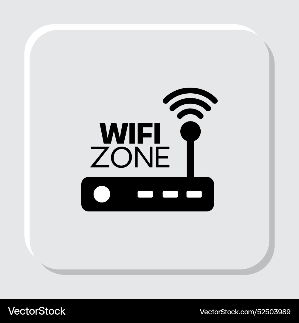 Wi-fi zone icon connection symbol Royalty Free Vector Image