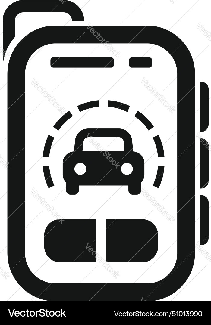 Car alarm system icon simple smart Royalty Free Vector Image