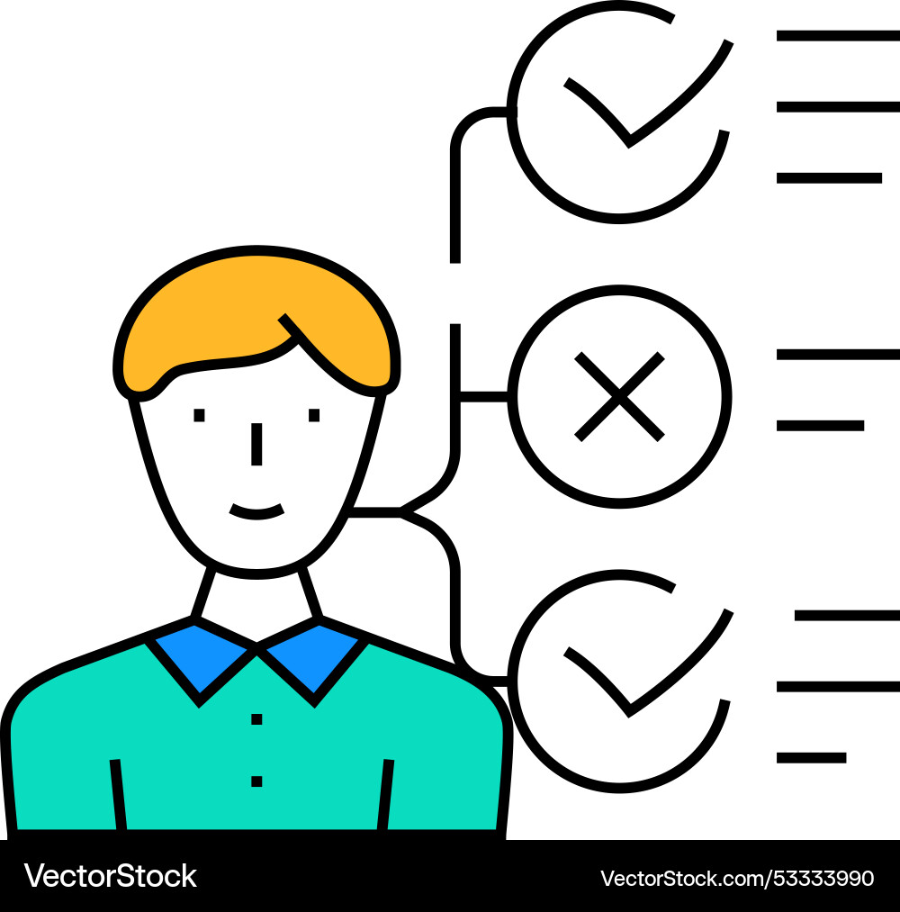 Choice of qualities icon color Royalty Free Vector Image