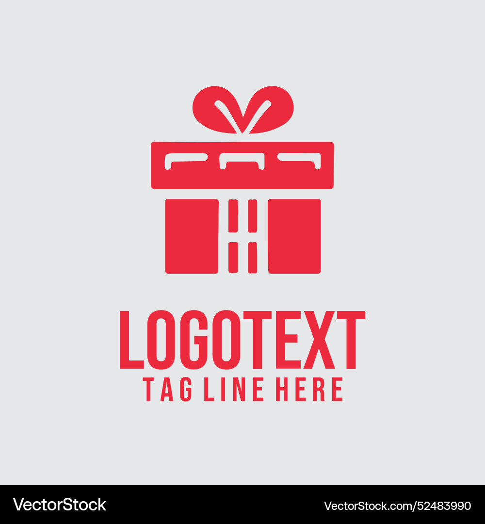 Gift box logo Royalty Free Vector Image - VectorStock