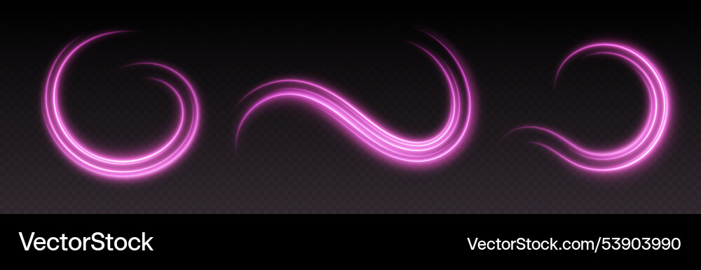 Glowing pink light swirls with smooth flowing Vector Image