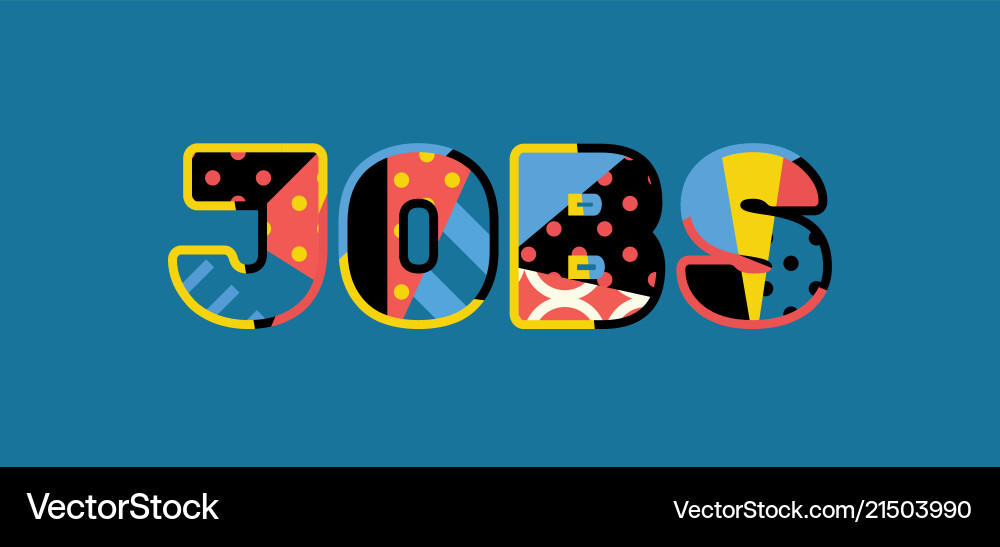 Jobs concept word art Royalty Free Vector Image