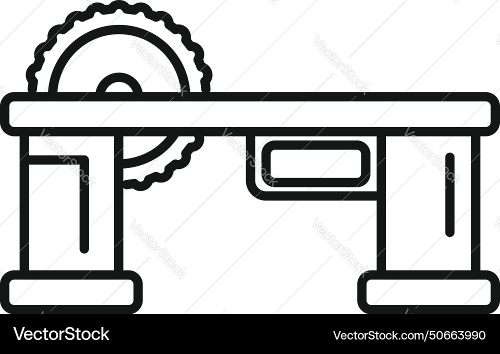Machining center icon outline router press Vector Image