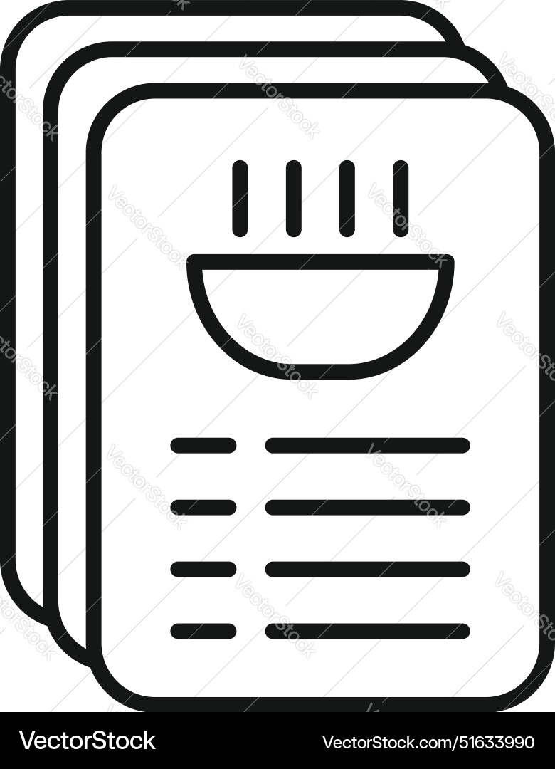 Restaurant menu icon showing food list Royalty Free Vector