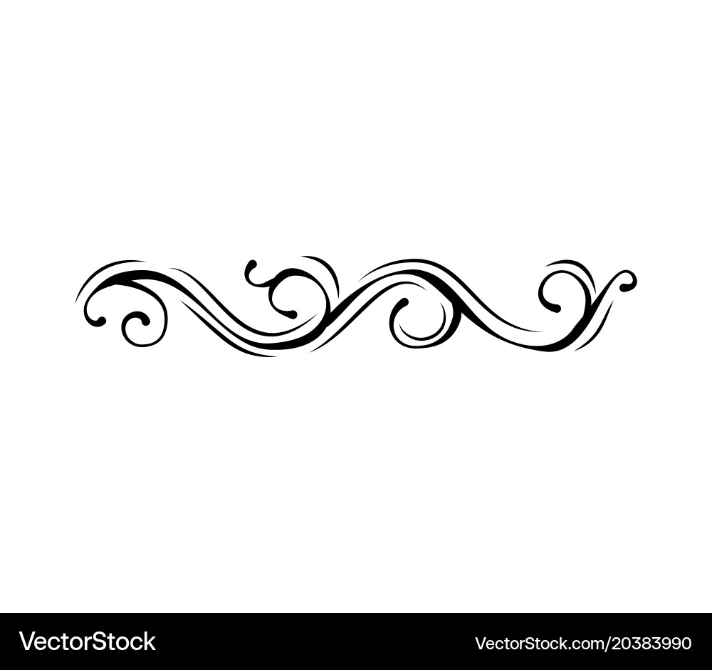 Romantic Swirl Ribbon Tag Royalty Free Vector Image