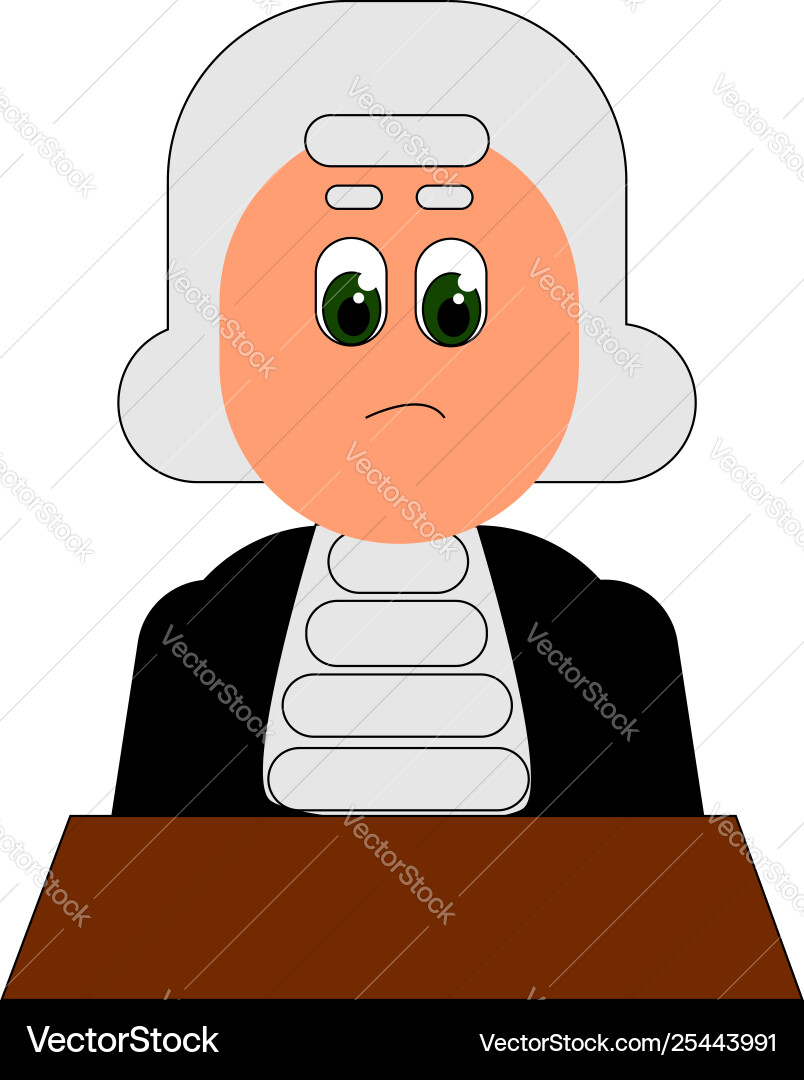 A confused judge or color Royalty Free Vector Image